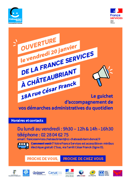 Un second espace France Services sur le territoire CHATEAUBRIANT DERVAL ...